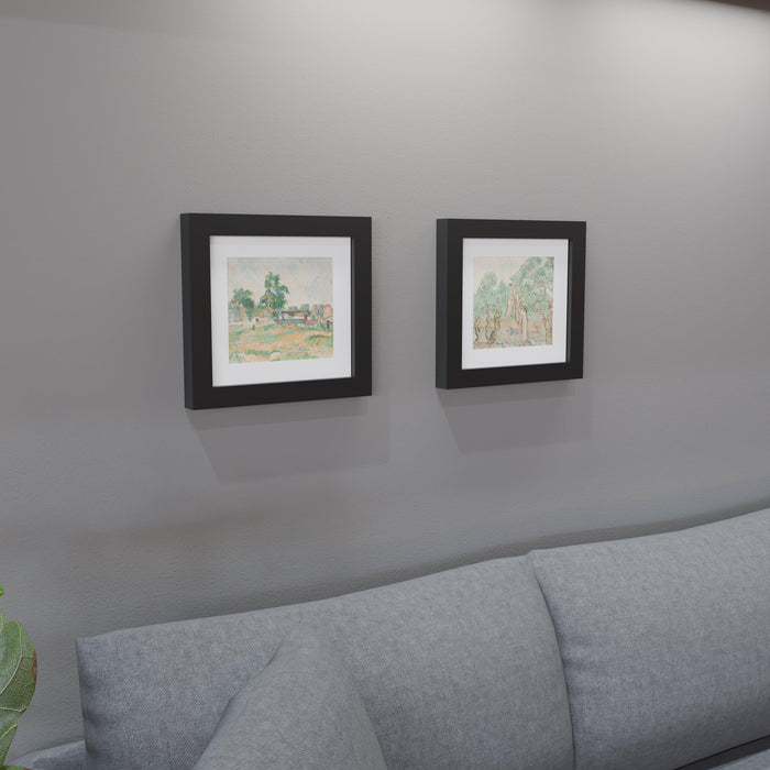 11x12 Frame Matted to 8x9 – Solid Wood Poster Frame with Tempered Glass ...