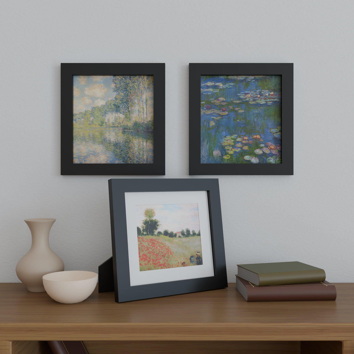 11x12 Frame Matted to 8x9 – Solid Wood Poster Frame with Tempered Glass ...