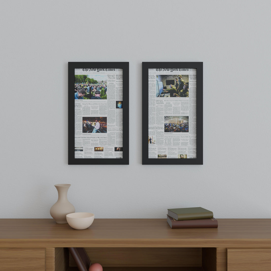 12x22 Frame Matted to 10x20 – Solid Wood Poster Frame with Tempered ...