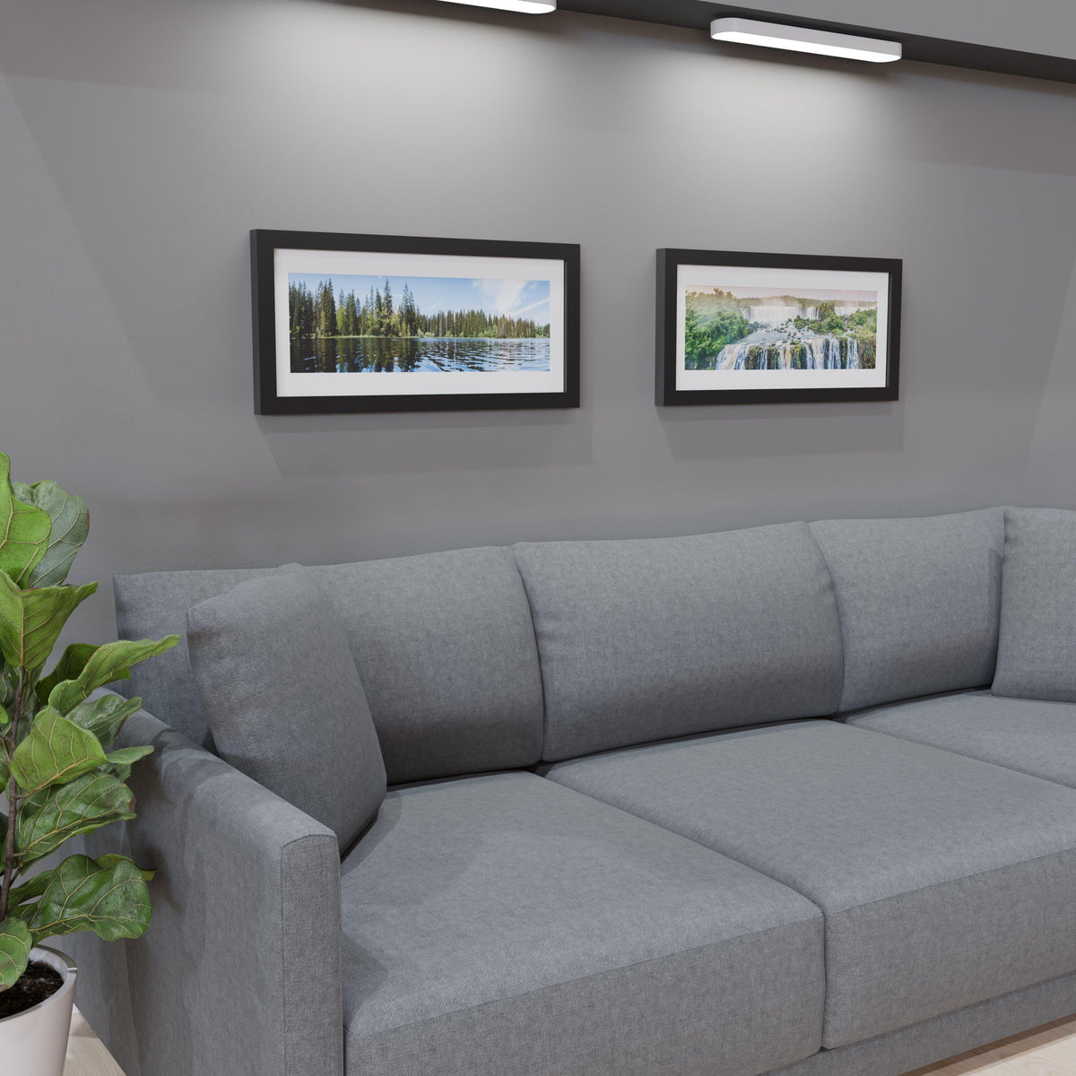 13x30 Frame Matted to 9x27 – Solid Wood Poster Frame with Tempered ...