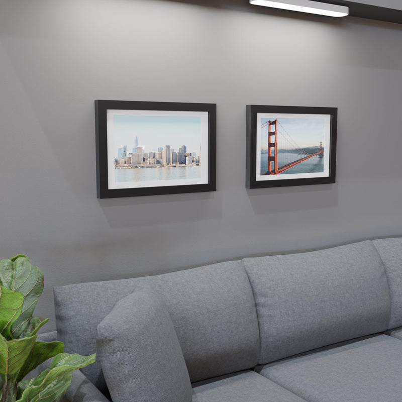 14x21 Frame Matted to 12x18 – Solid Wood Poster Frame with Tempered ...