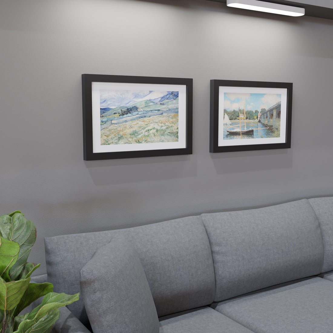 15x24 Frame Matted to 12x20 – Solid Wood with Tempered Glass | Frame Amo