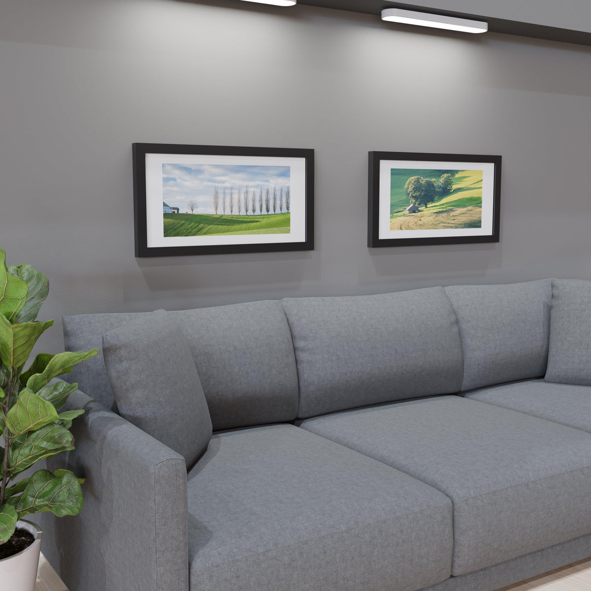 15x30 Frame Matted to 12x24 – Solid Wood with Tempered Glass | Frame Amo