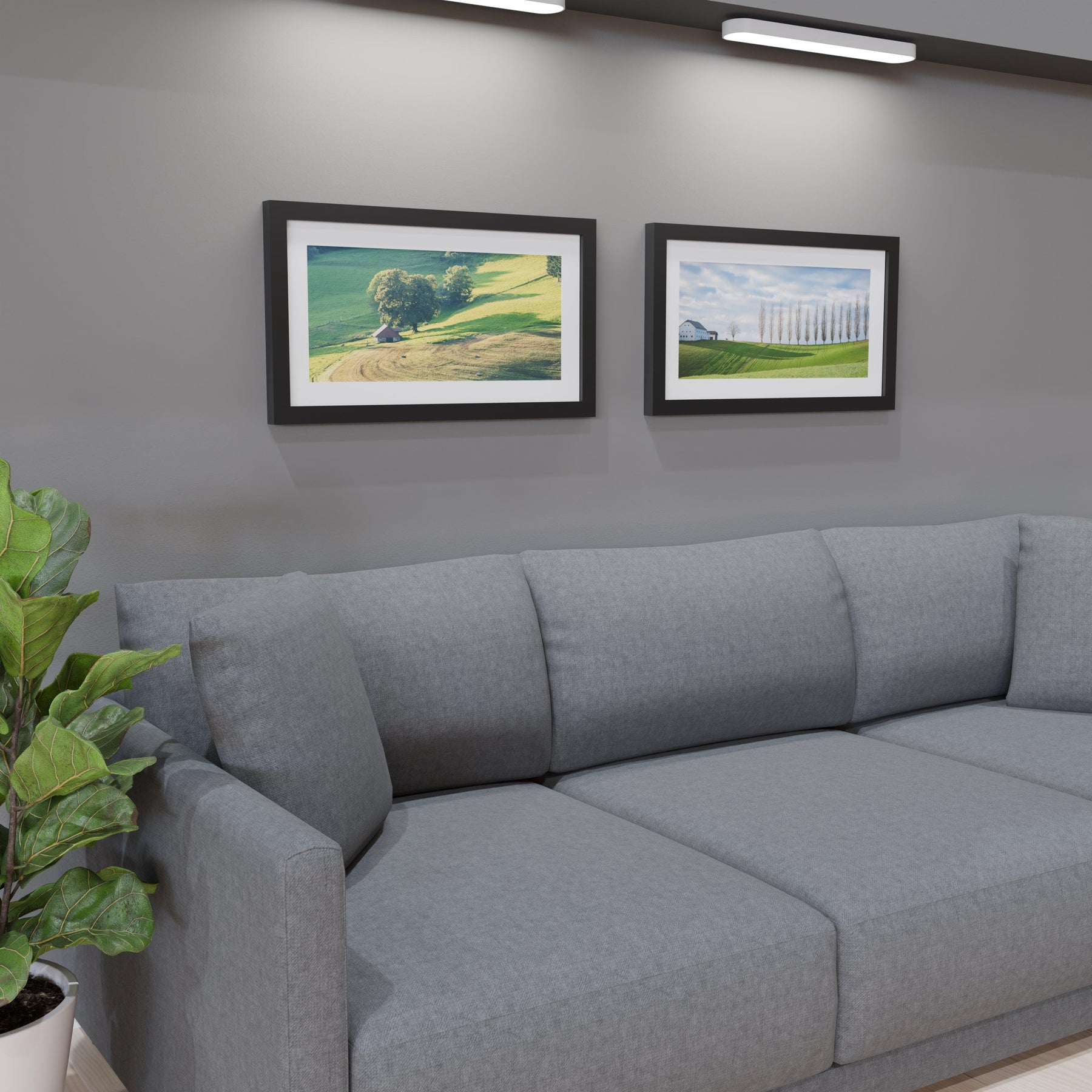 16x30 Frame Matted to 12x26 – Solid Wood Poster Frame with Tempered ...