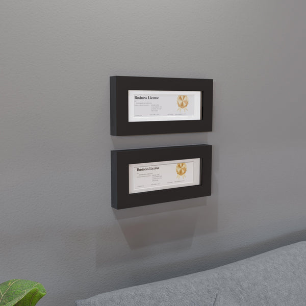 4x11 Wood Frame Matted to 3x9 – Tempered Glass Front | Frame Amo