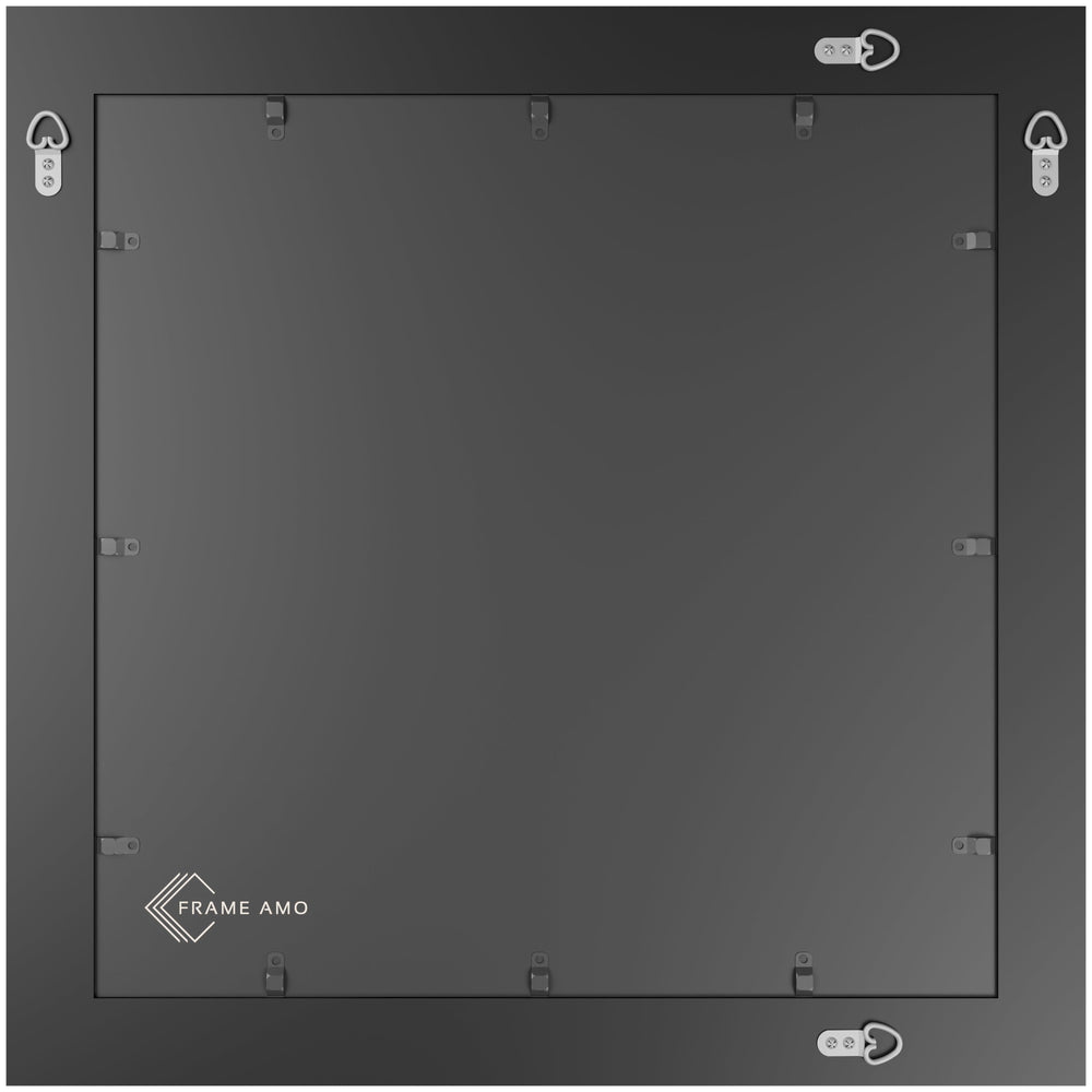 23x24 Frame Matted to 20x20 – Solid Wood Square Frame with Tempered ...